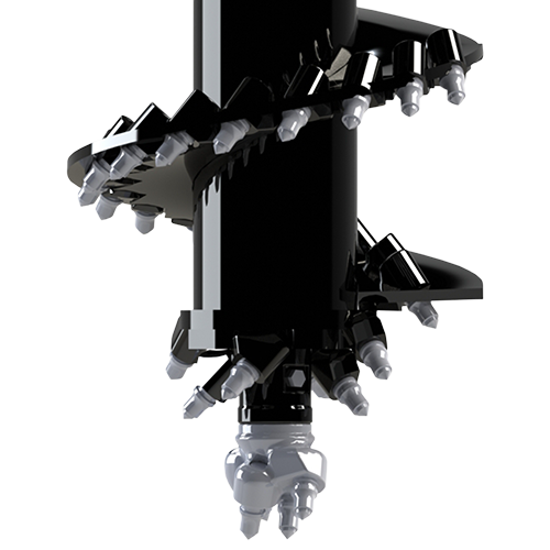 AUGER - S6 HARD ROCK - 75MM SQ - ROTATING ROCK TEETH, ROCK PILOT C/W R ... AUGER - S6 HARD ROCK - 75MM SQ - ROTATING ROCK TEETH, ROCK PILOT C/W R ...