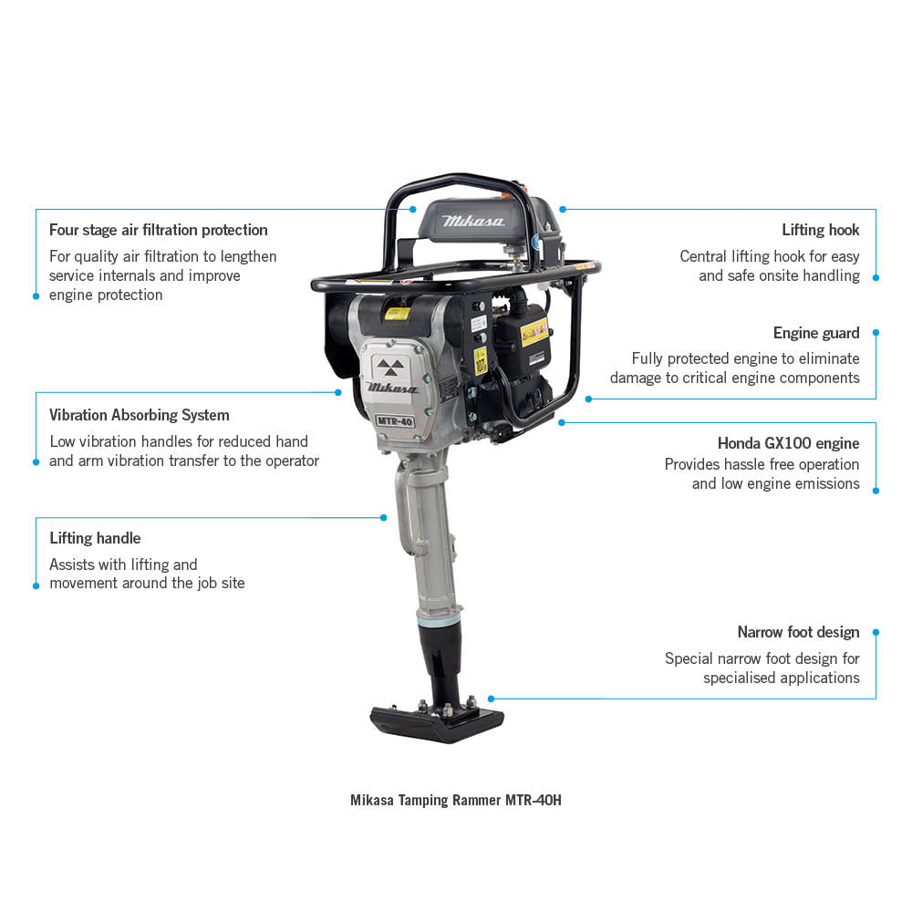 Mikasa Tamping Rammer 3HP MTR-40H – Madewell Products