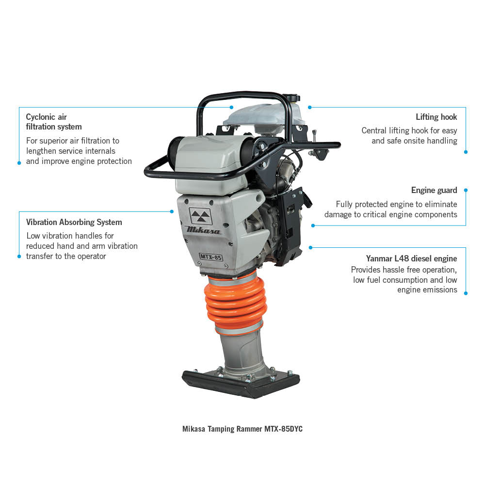 Mikasa Tamping Rammer 4.7HP MTX-85DYC – Madewell Products