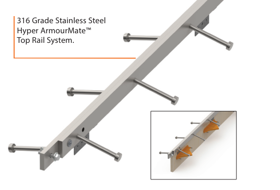 Danley Hyper Edge Protection Stainless Steel Grade 316 Top Rail ...