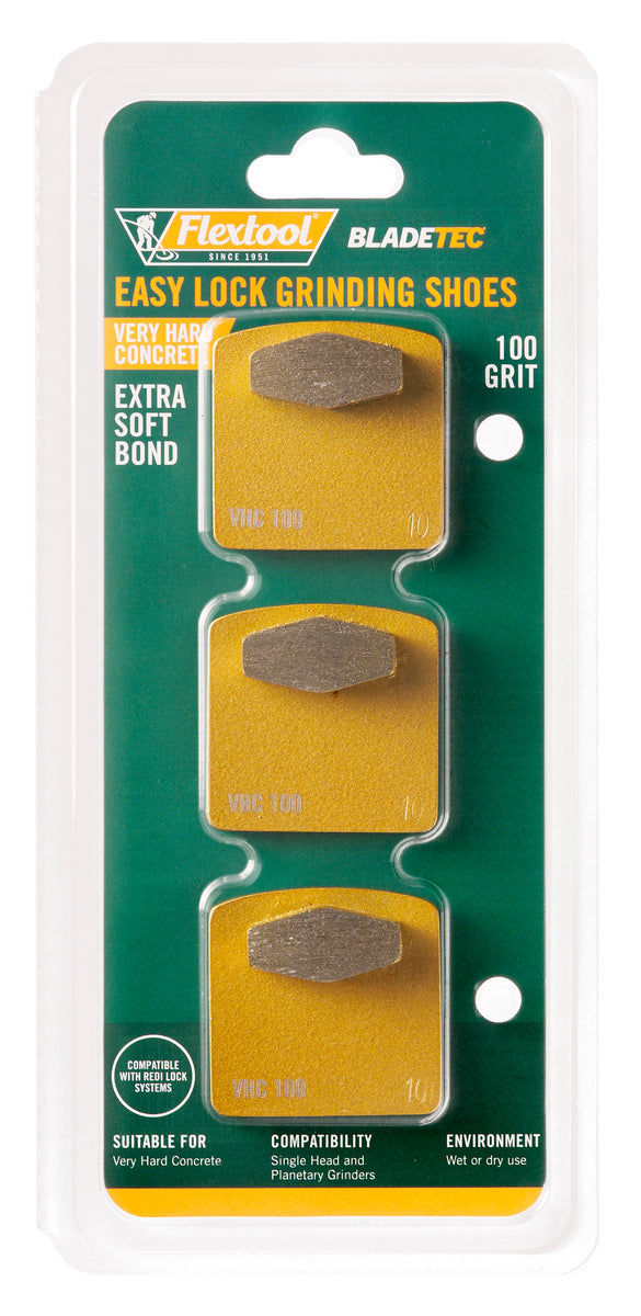 Flextool BladeTec Easy Lock Grinding Shoes - Very Hard Concrete 100 gr ...