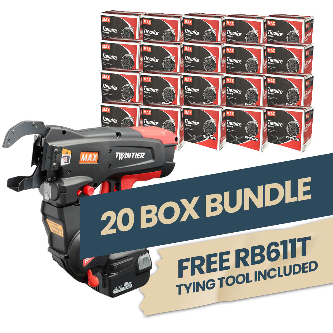 MAX RB611T 'Twin Tier' 20 Box Bundle Deal (1 free tool) – Madewell Products