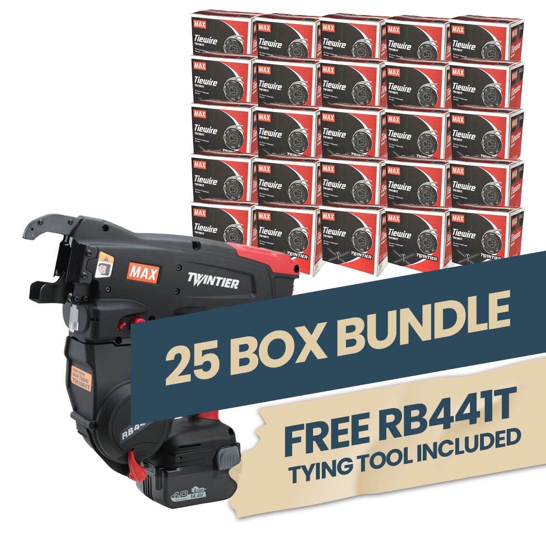 MAX RB441T 'Twin Tier' 25 Box Bundle Deal (1 free tool) – Madewell Products