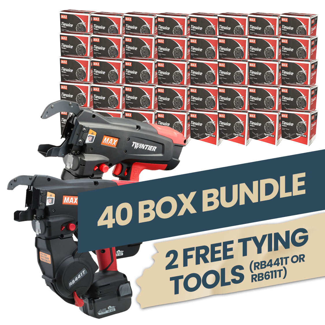 MAX RB441T 'Twin Tier' MEGA 40 Box Bundle Deal (2 free tools ...