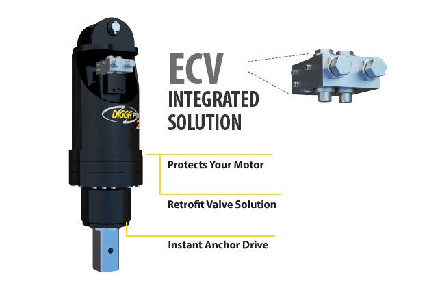 Digga Auger Drive Anti Kick-back Valve to Suit 6k Top Port Motor ...